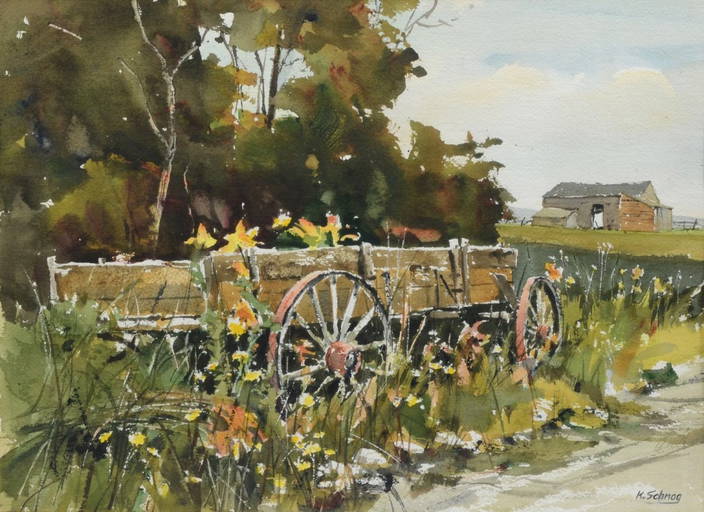 Kurt Schnog (american, Pa, 20th Century), Watercolor,