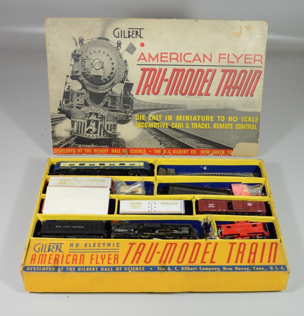 Gilbert American Flyer Tru Model Ho Train Set, Engine,