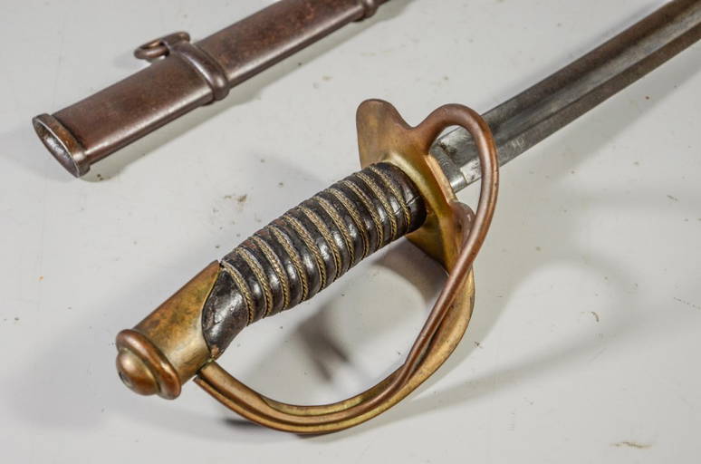 M1860 Us Cavalry Sword & Scabbard By Mansfield And