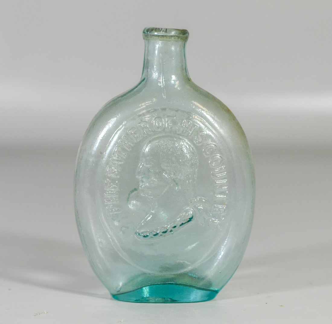 George Washington General Taylor Aqua Flask, Mckearin