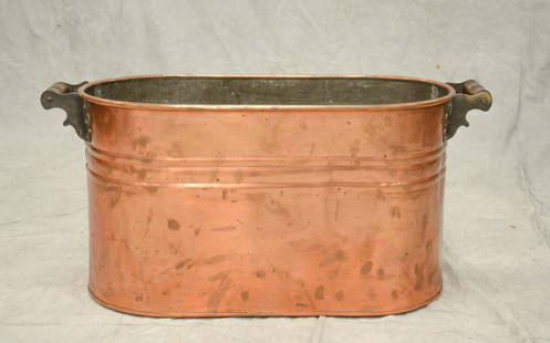 Rochester Antique Copper Wash Boiler W Handles
