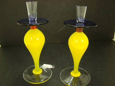 Rosenthal Art Glass Candlesticks