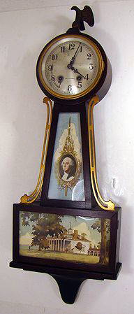 Antique Seth Thomas Banjo Clock George Washington