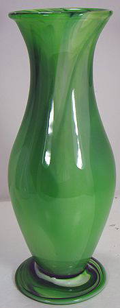 Large Green Studio Art Glass Vase