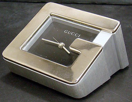 925: GUCCI TRAVEL ALARM CLOCK SWISS MADE
