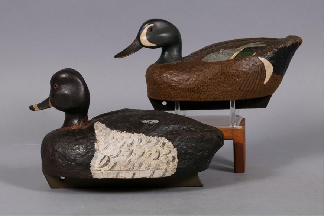 Lot of 2 Howard Homer Duck Decoys of Diamond Lake