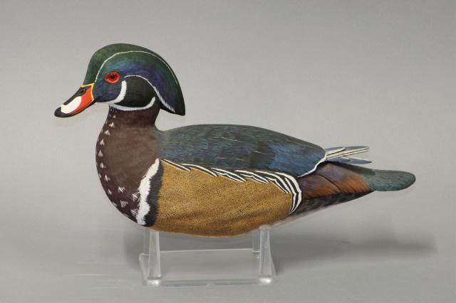 Mike & Nancy Scherer Wood Duck Drake Decoy,