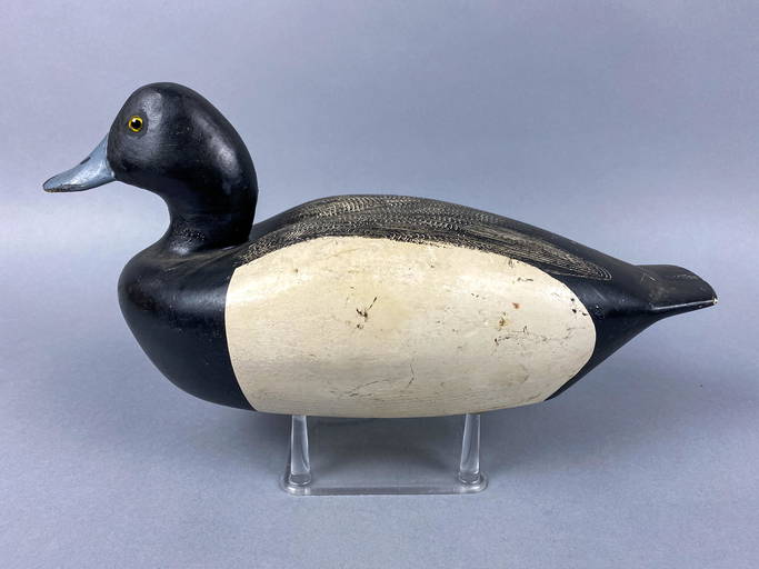 Chet Reneson Bluebill Drake Duck Decoy, Old Lyme, Ct,