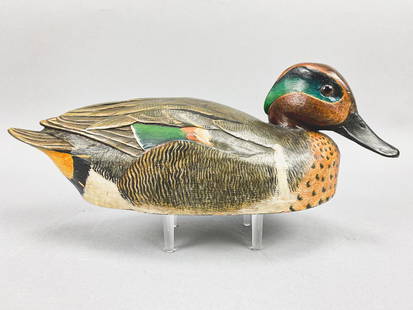 Jim Foote Green Winged Teal Drake Duck Decoy