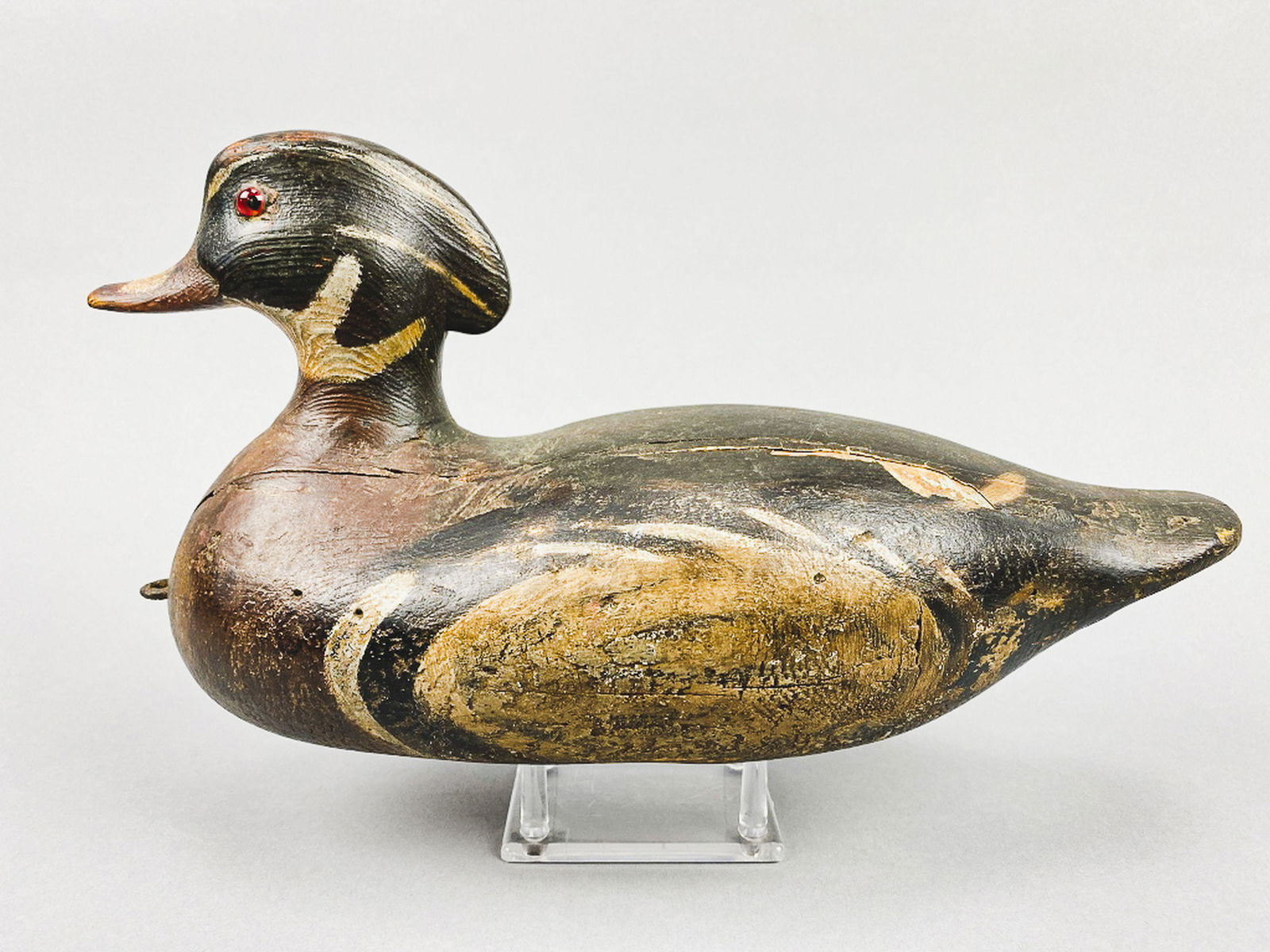 Rare Art Levernier, Sr. Wood Duck Drake Decoy