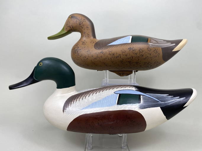 Butch Gilmore Wagner Pr Of Shovelers Duck Decoys