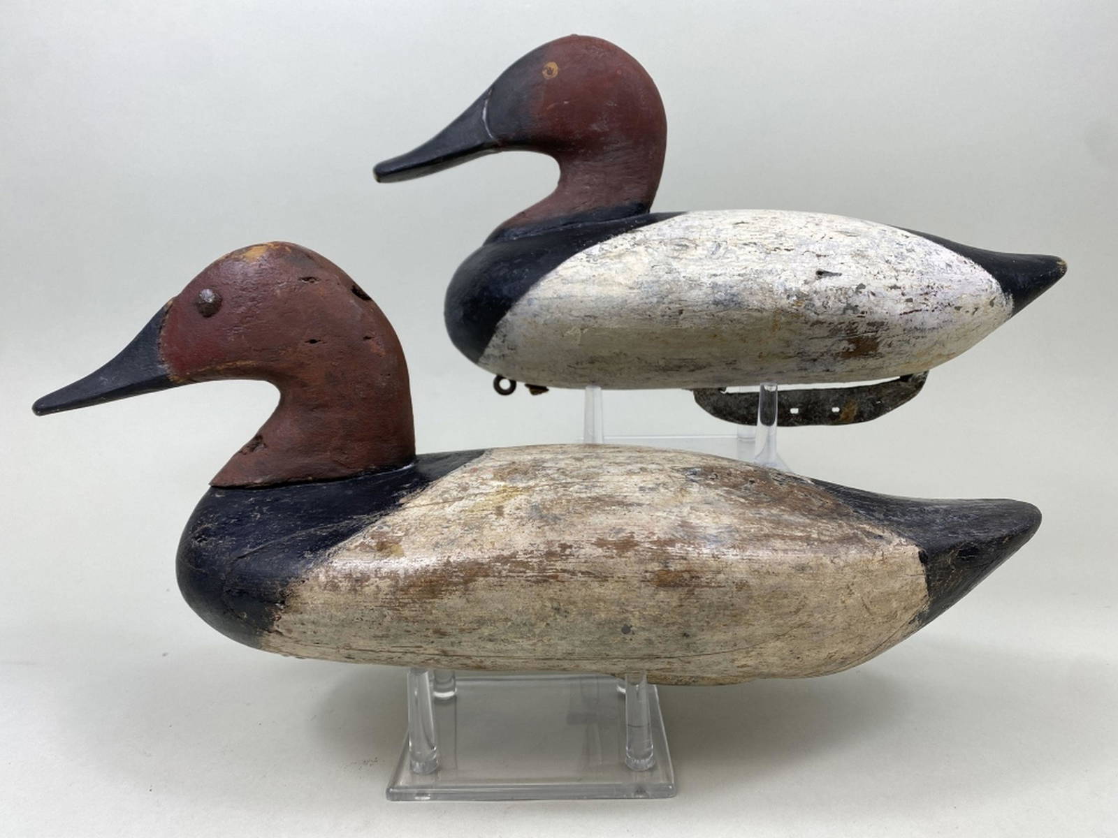 2 James Holly Canvasback Drake Duck Decoys Auction