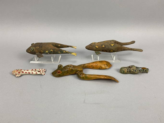 5 Frog Fish Spearing Decoys
