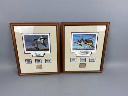 Three Various Framed And Matted State Duck Stamp