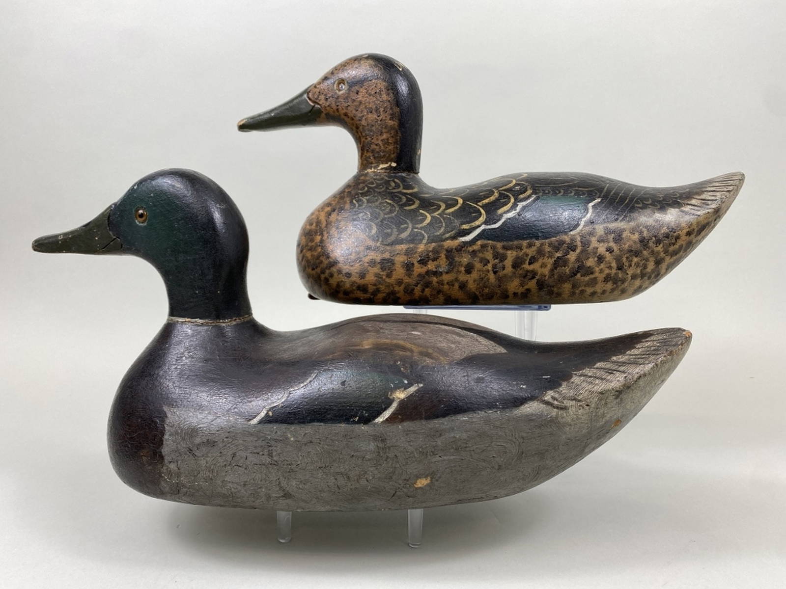 Pr Of Wisconsin Mallard Duck Decoys Auction