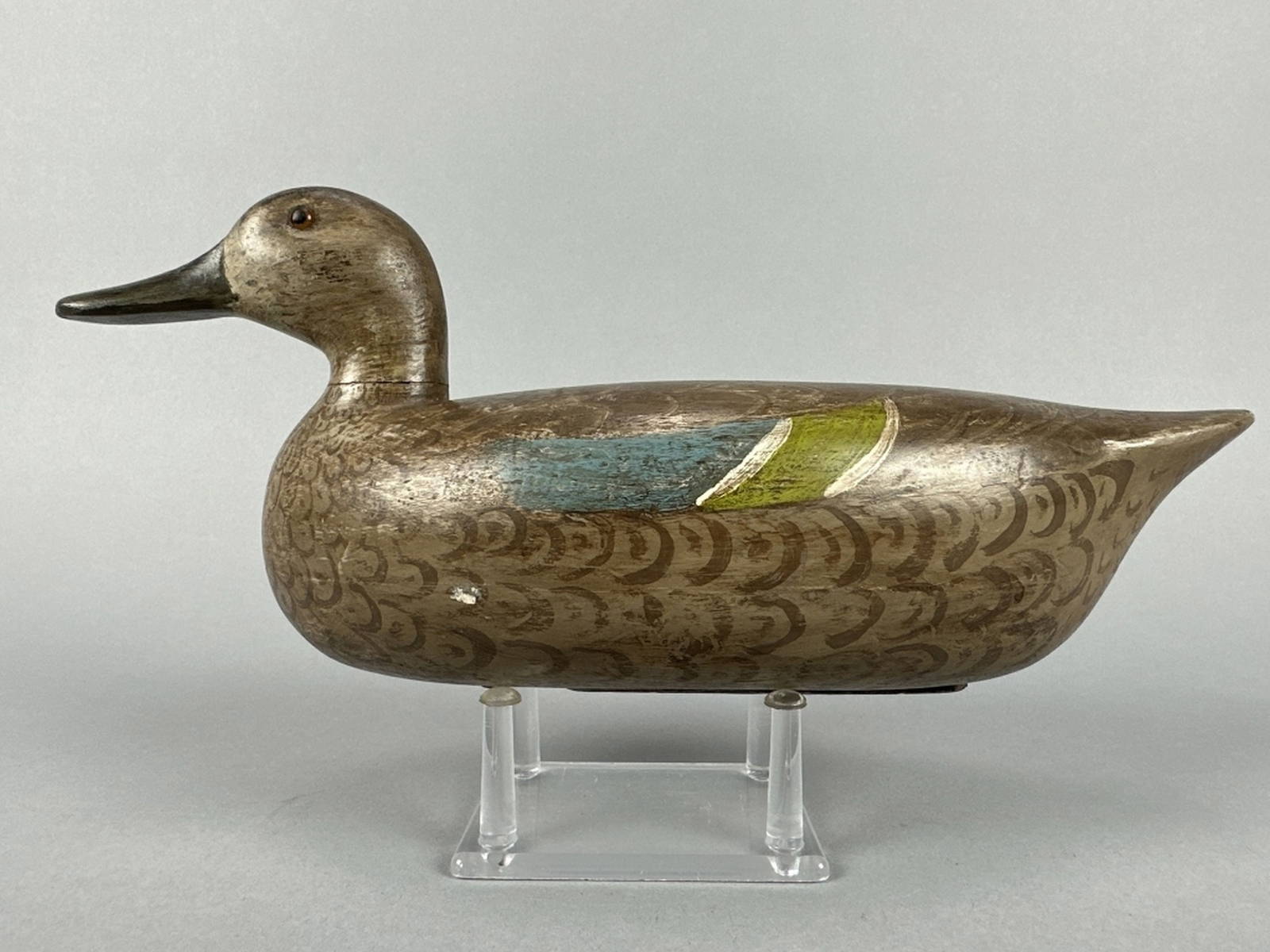 Illinois River Blue-winged Teal Hen Duck Decoy Auction