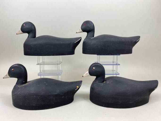 Rig Of 4 John Treutelaar Coot Decoys