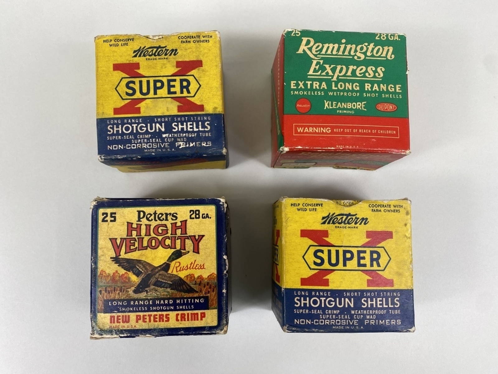 4 Vintage Shotgun Shell Boxes Auction