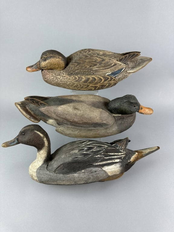3 Jim Foote Duck Decoys Auction