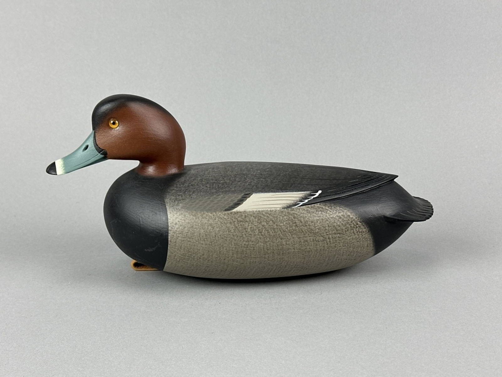 Frederick Brown Redhead Drake Duck Decoy Auction