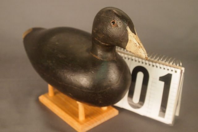 Coot Duck Decoy, Wisconsin Carver, Solid Body, Original