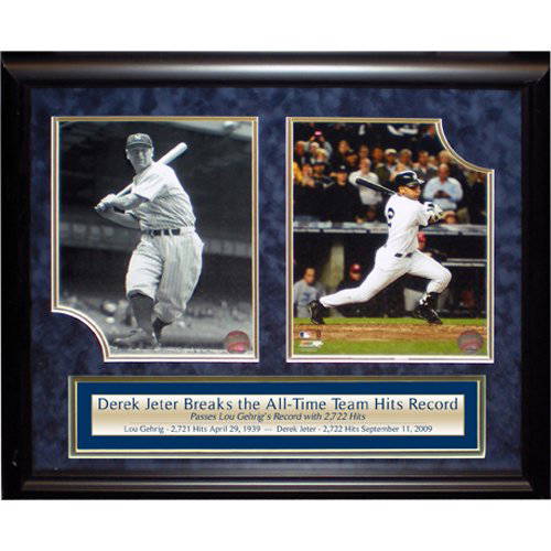 Derek Jeter / Lou Gehrig Framed 2 Photo Collage