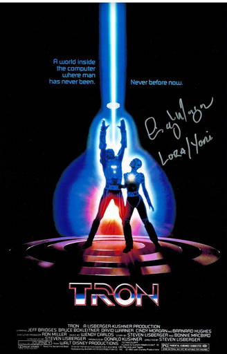 Cindy Morgan Signed Tron 11x17 Movie Poster W/lora Yori