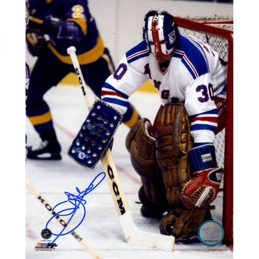 John Davidson Signed White Jersey In Net New York Range