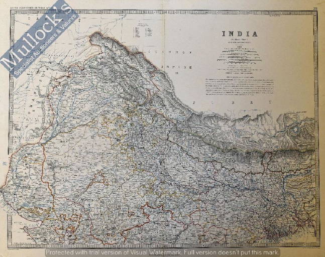 India – C. 19th Century 'india’ Map Of...