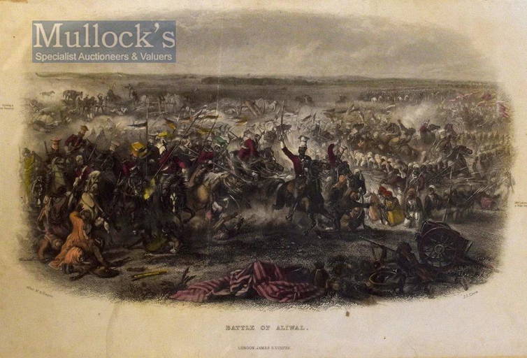 India – ‘battle Of Aliwal' Original Engraving Hand...