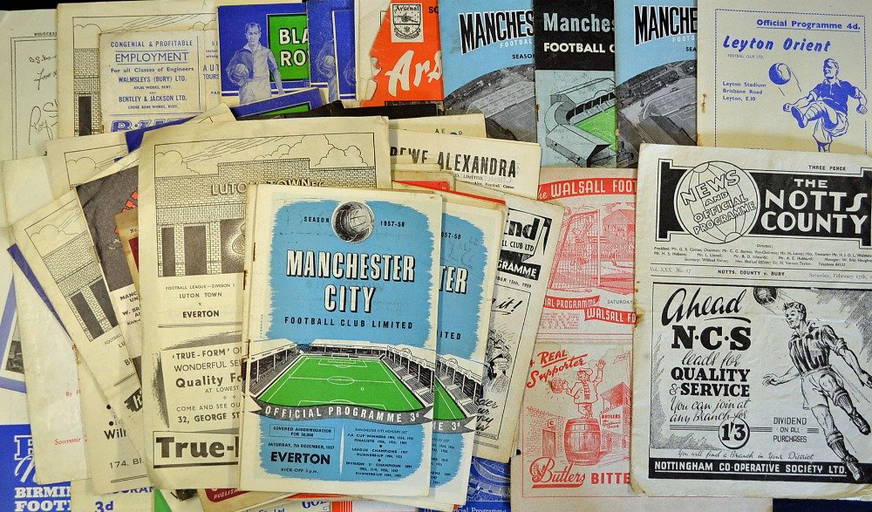 Collection Of 1950s Football Programmes Covering A