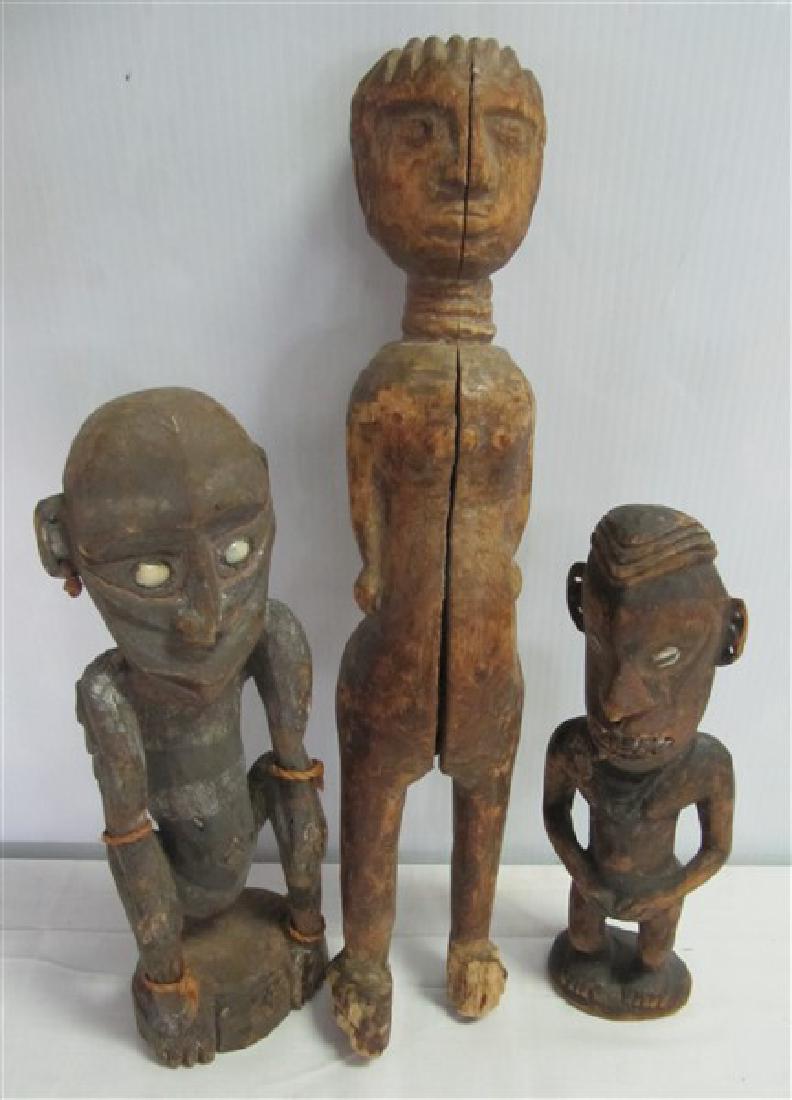 3 Wooden Folk Art Figures