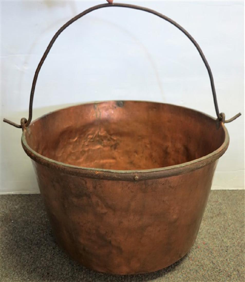 Large copper vessel 22 1/2" diameter