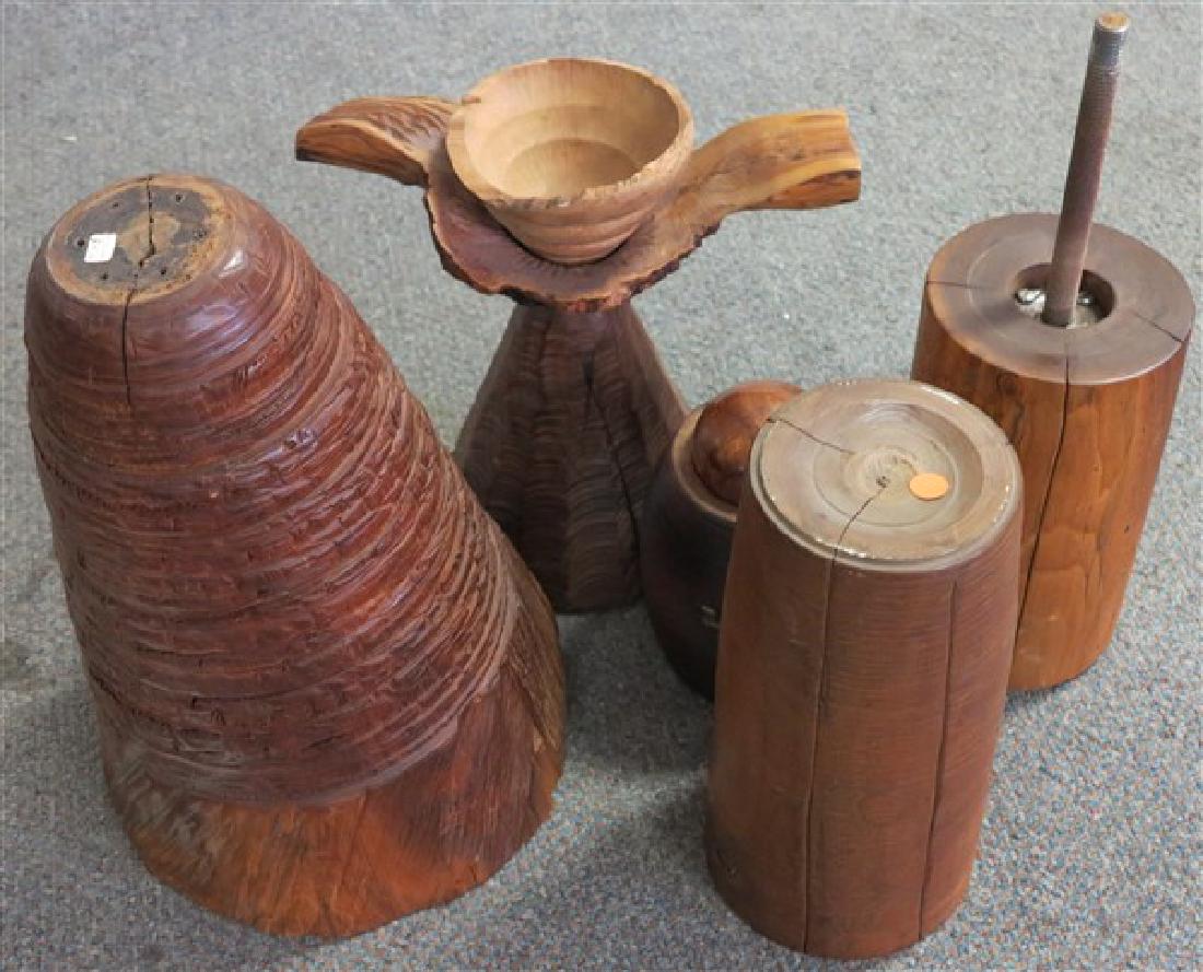 6 Wooden Carved Items