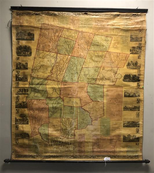 Litchfield County Map Hopkins And Clark 1869