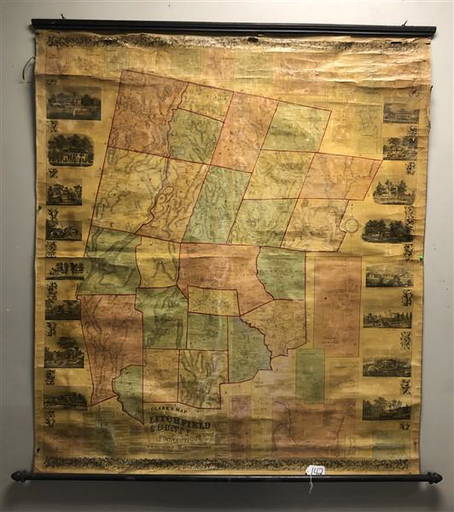 Litchfield County Map Hopkins And Clark 1869