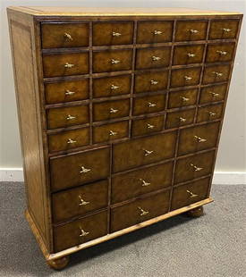 Tooled Leather File Cabinet