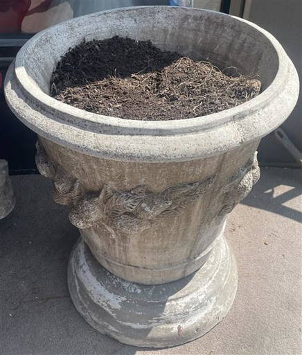 Large Concrete Pot On Base