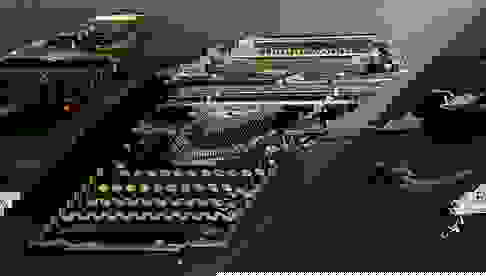 2 Vintage Industrial Typing Machines Auction