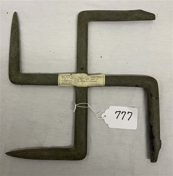 Snake Form Ceremonial Artifact/ Spiro Mound Okla. Auction