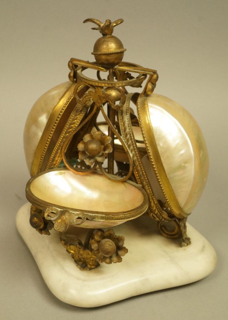 Victorian Shell Ladies Vanity Piece. Two Shell Di