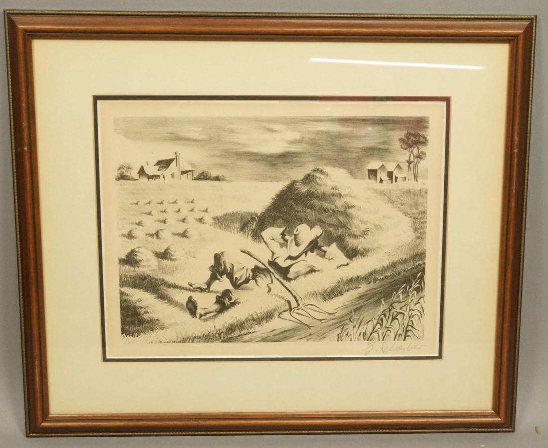 GEORGES SCHREIBER Original Lithograph. "Southern