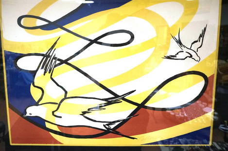 Alexander Calder "birds In Flight" Colored Litho