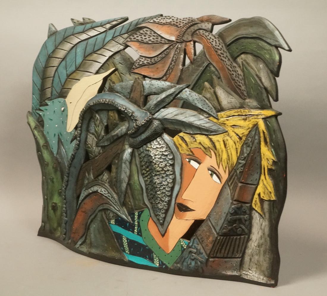 DAVID STABLEY Terracotta Polychrome Sculptural Bo