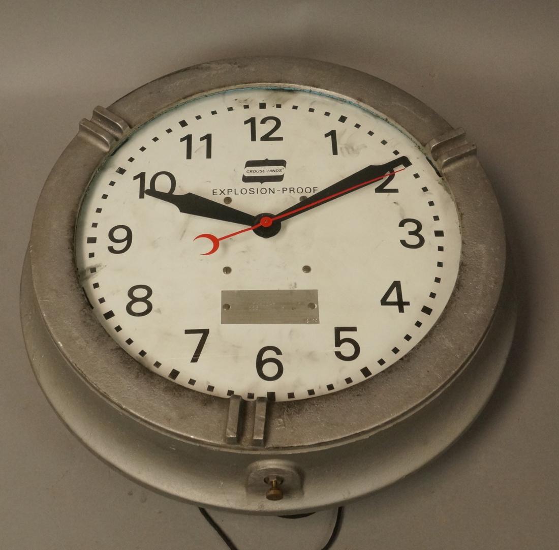 CROUSE-HINDS Industrial Wall Clock. Explosion Pro