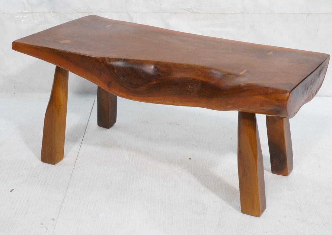 Thick Top Natural Free Form Bench. Thick Wood Sla