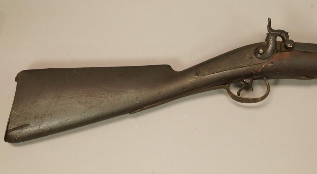 Antique Double Barrel Shotgun. Wood Ramrod. Unkno