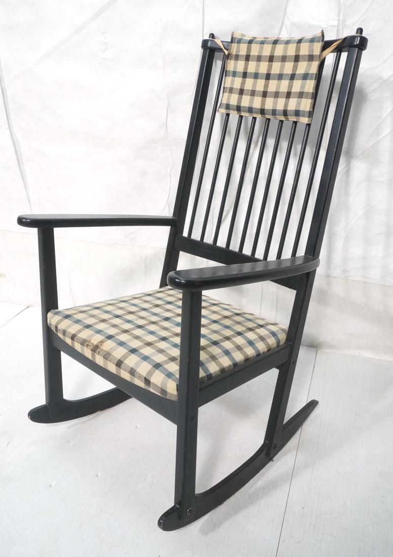 535: RUSSIAN STYLE CARVED WOOD SKELETON ROCKING CHAIR