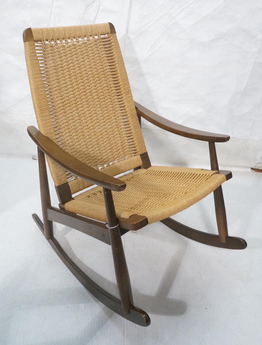 535: RUSSIAN STYLE CARVED WOOD SKELETON ROCKING CHAIR