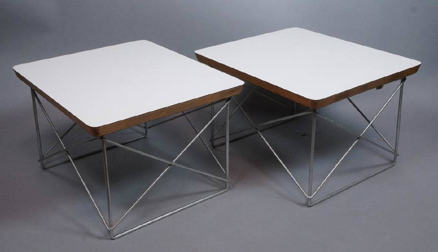 Pr CHARLES EAMES Wire Frame Table LTR Model. Whit - Feb 06, 2018 ...